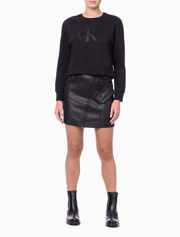 Casaco Feminino Moletom Relevo Pino Calvin Klein Jeans - Calvin Klein